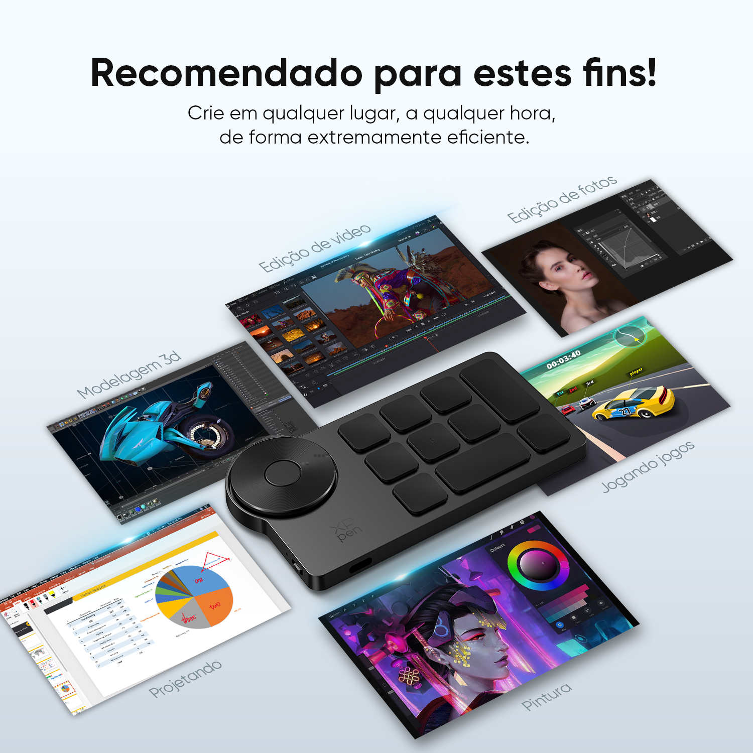 XPPen ACK05 Mini Teclado Rápido | Bluetooth, Wireless, Wired Interface | XPPen Brasil Loja Oficial