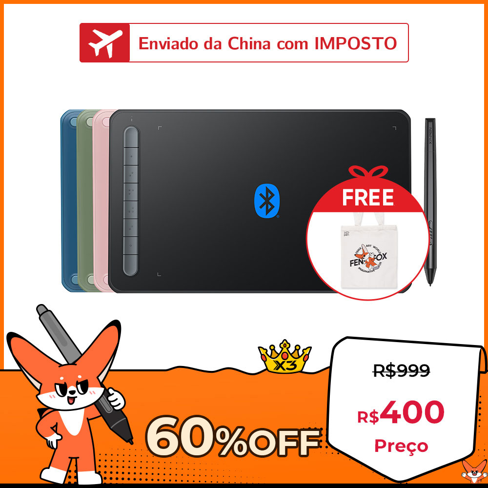 Mesa digitalizadora XPPen Deco MW suporta conexão sem fio Bluetooth 5.0 | XPPen Brasil Loja Oficial