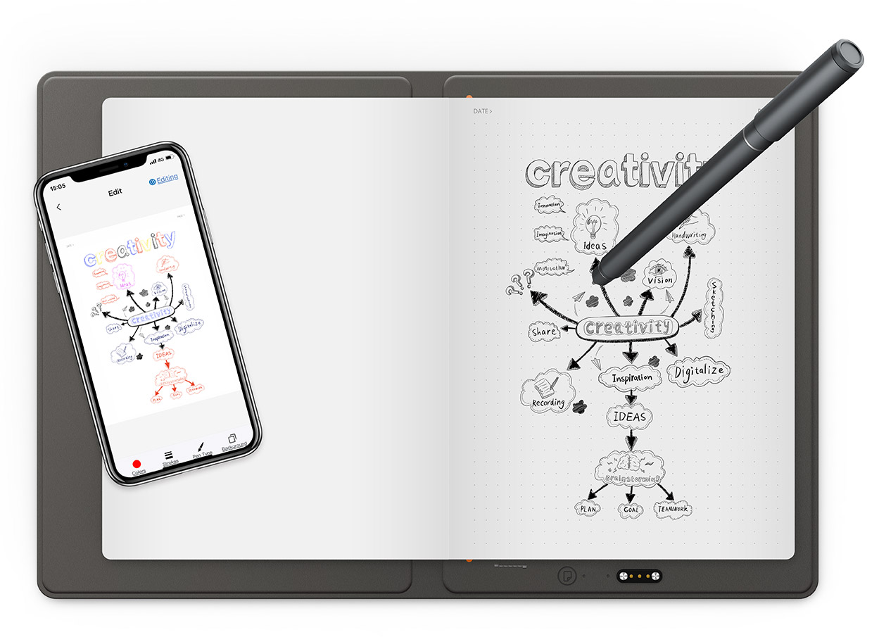 XPPen Note Plus Smart Notepad for Digital Writing & Sketching | Caderno ...
